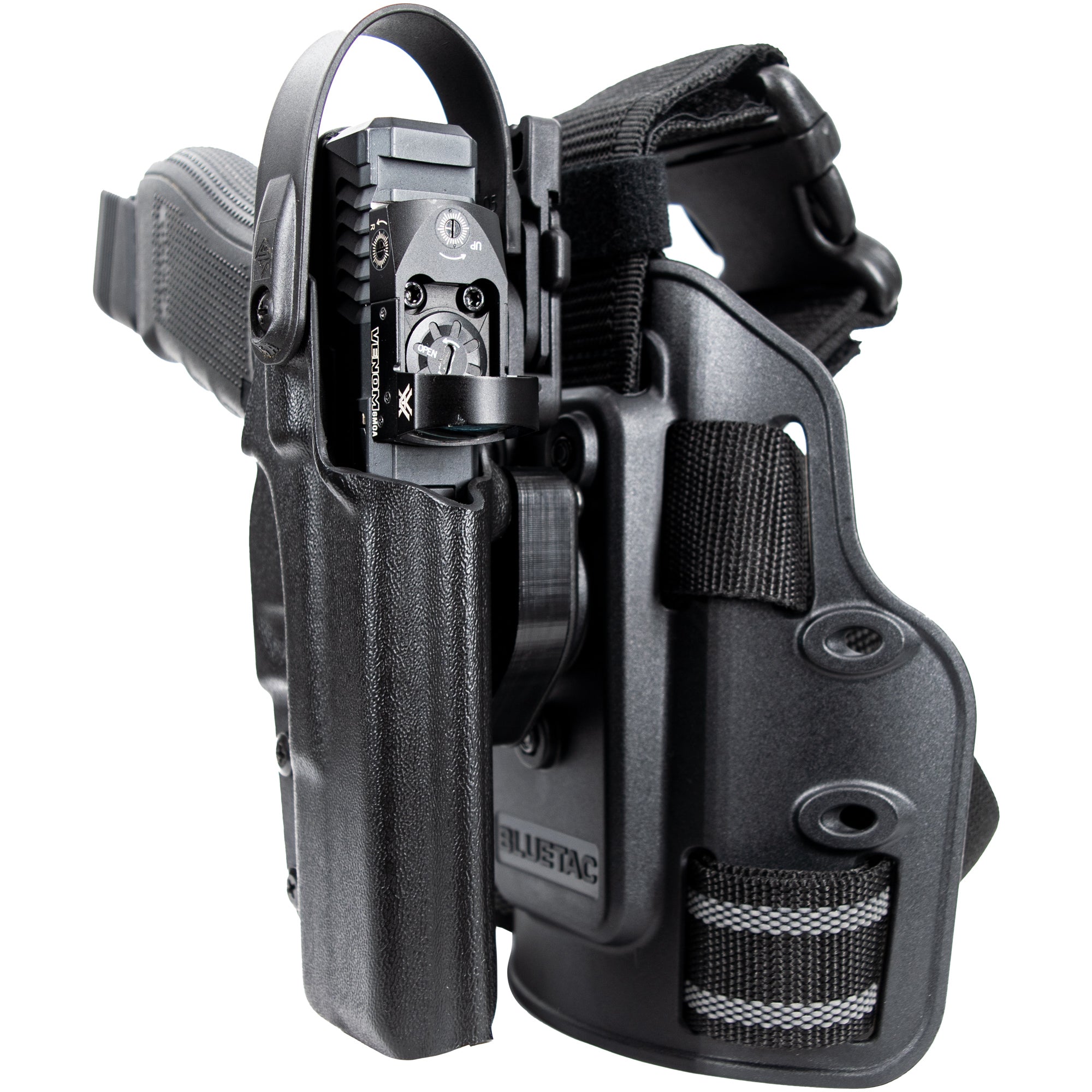 Glock 17, 22, 44, 45 Level 2 Duty Drop Leg Holster - BSOG