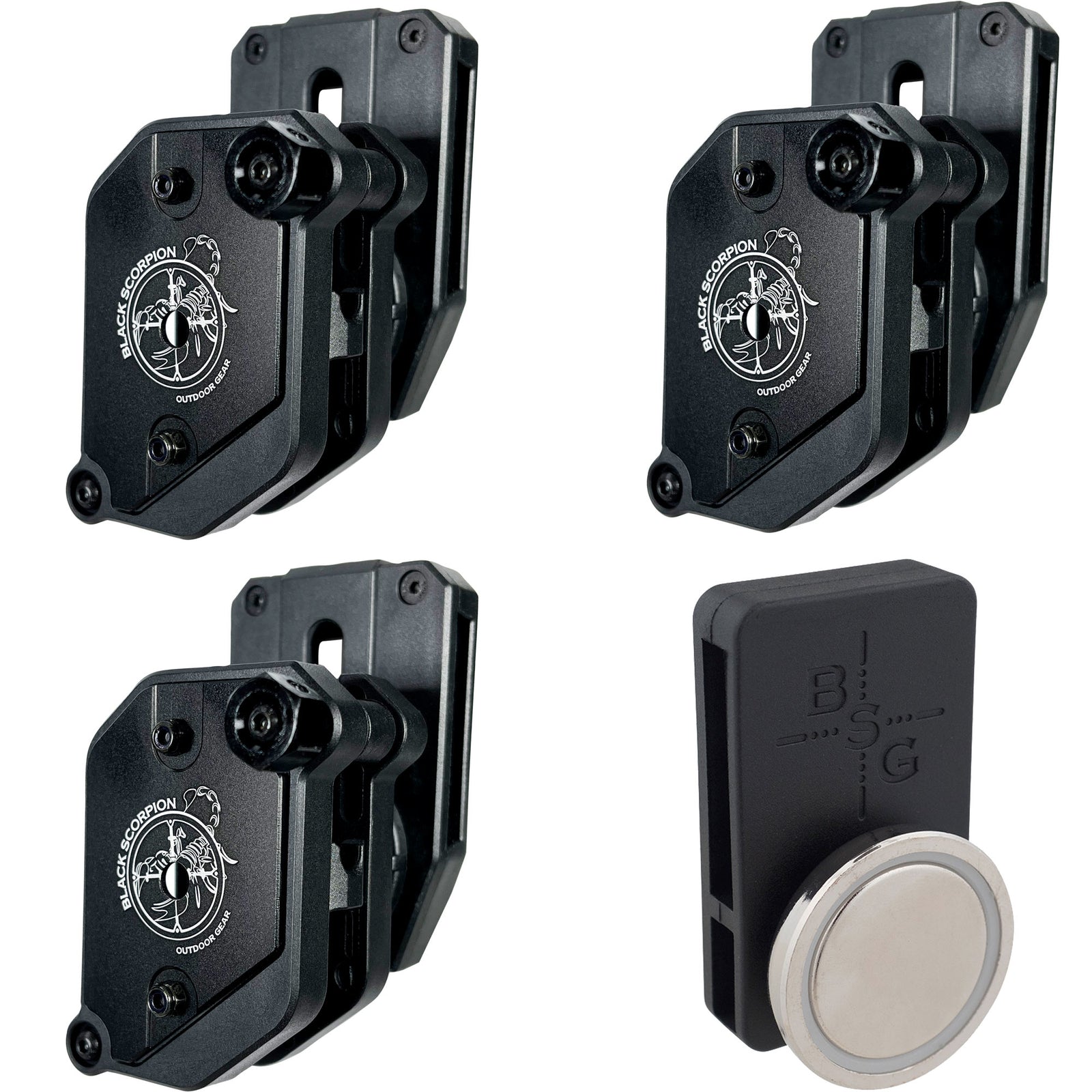 3 Single/Double Stack Magazine Pouch, 1 Universal Magnetic Mag Pouch